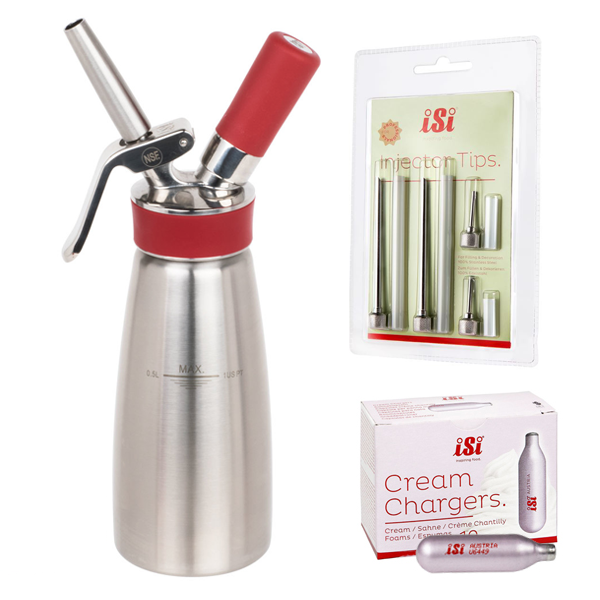Chef's Choice Combo - iSi Gourmet Whip Plus - 20 iSi Cream Chargers ...