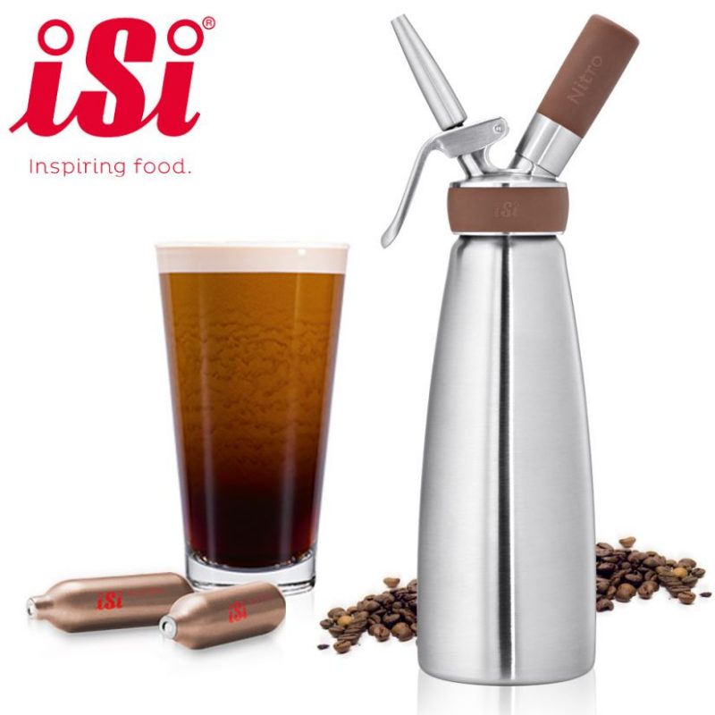 1L iSi Nitro Dispenser – Silver – Stainless Steel – CreamWhip